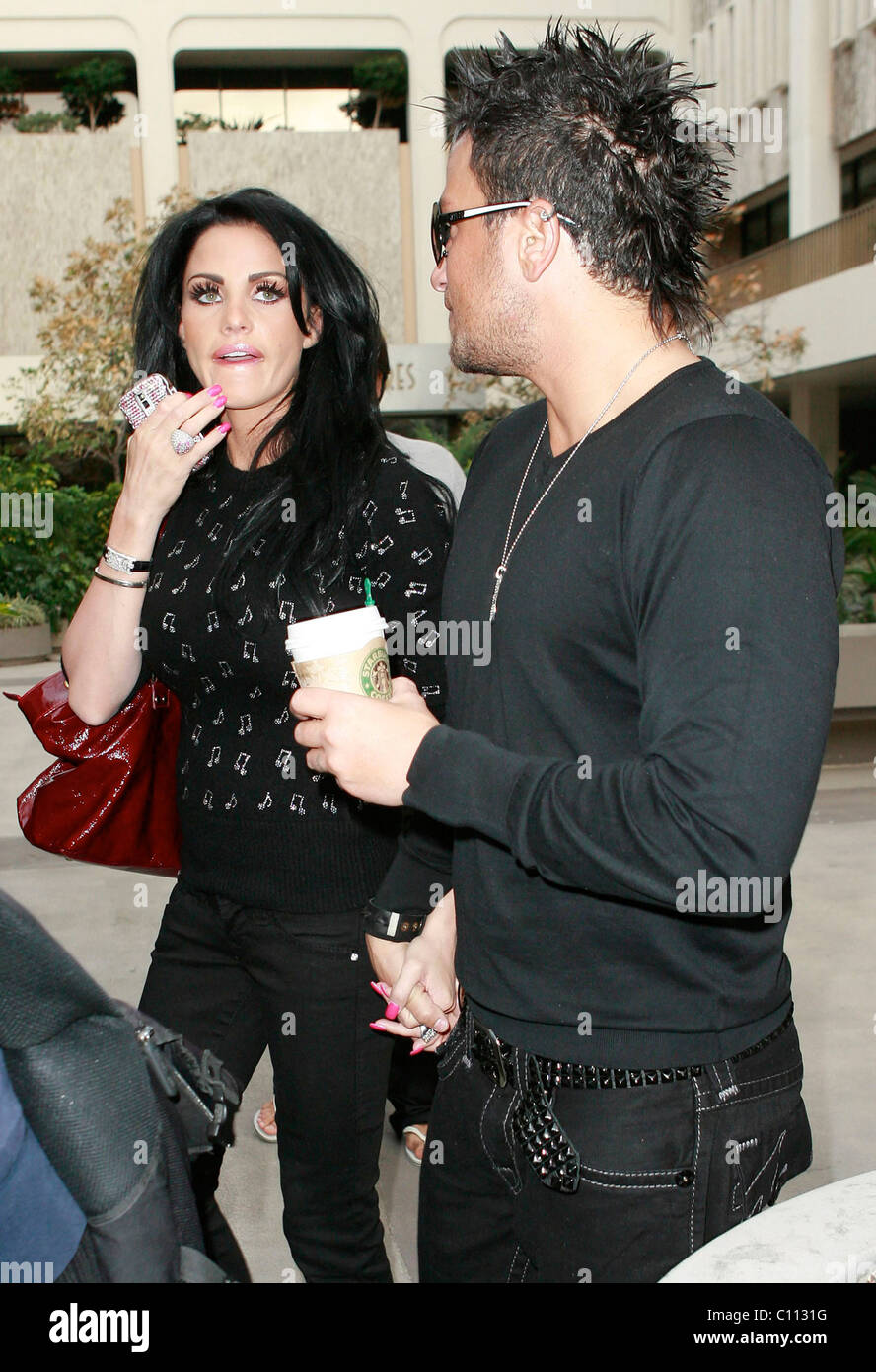 Katie Price aka Jordan and Peter Andre shopping together at the Kitson ...