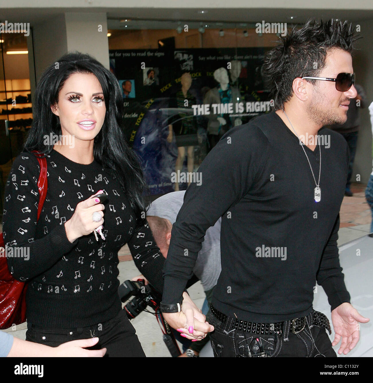 Katie Price aka Jordan and Peter Andre shopping together at the Kitson ...