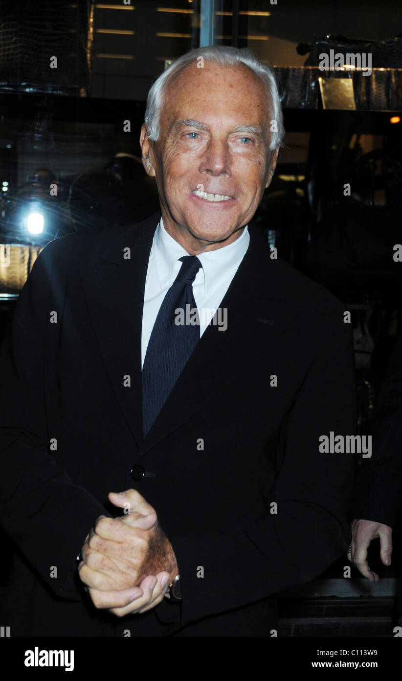 Georgio Armani New Armani store opening on 5th Avenue New York City ...