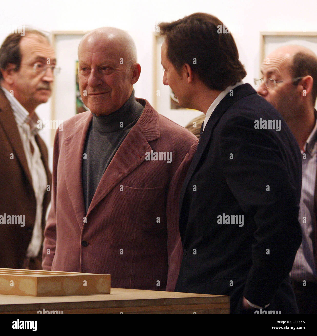 Architect Norman Foster attends the ARCO Contemporary Art Fair with his ...