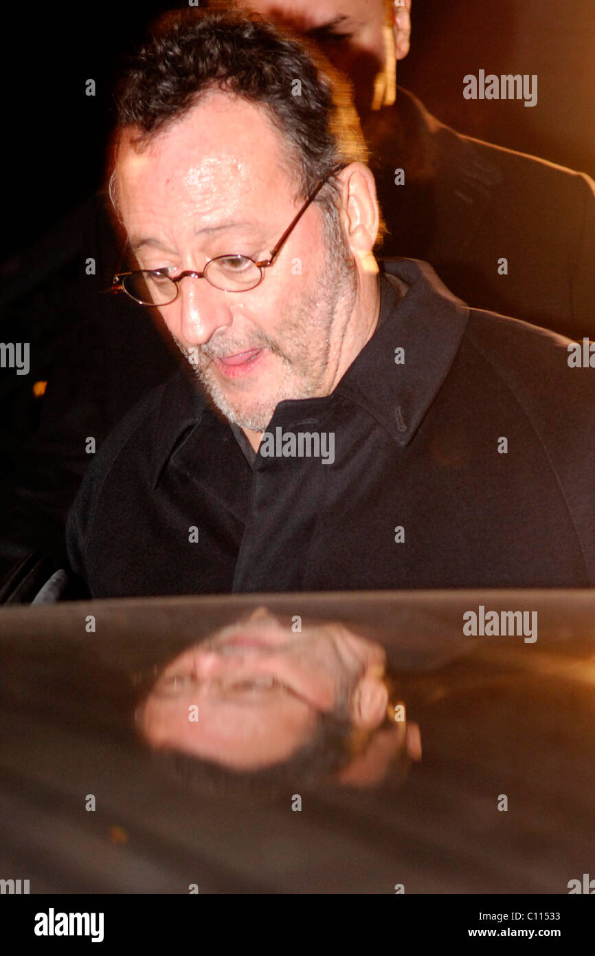 Jean Reno leaving Grill Royal restaurant on Friedrichstrasse street ...