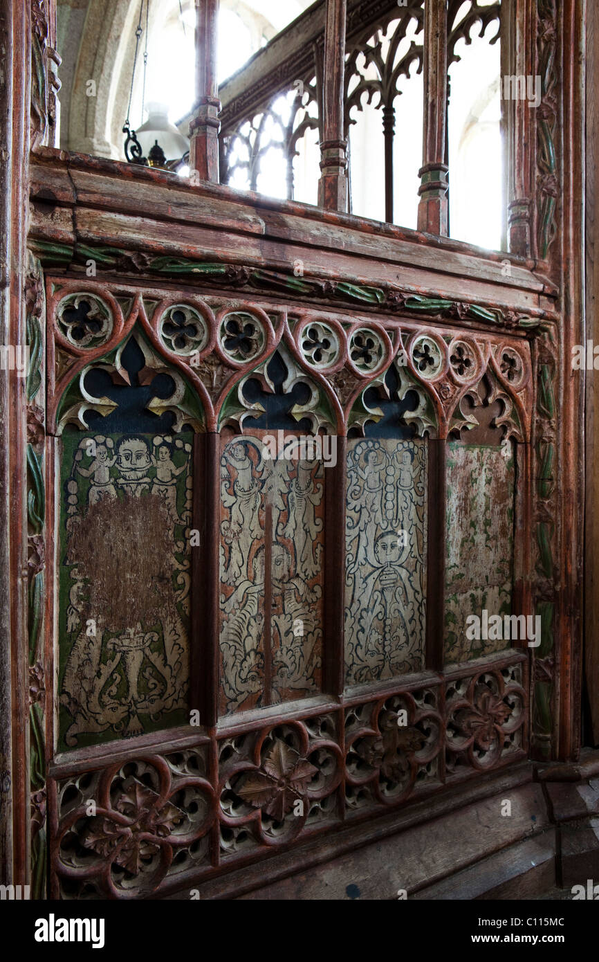 Church of St. Nicholas and St. Cyriac, South Pool, Devon, fine rood ...
