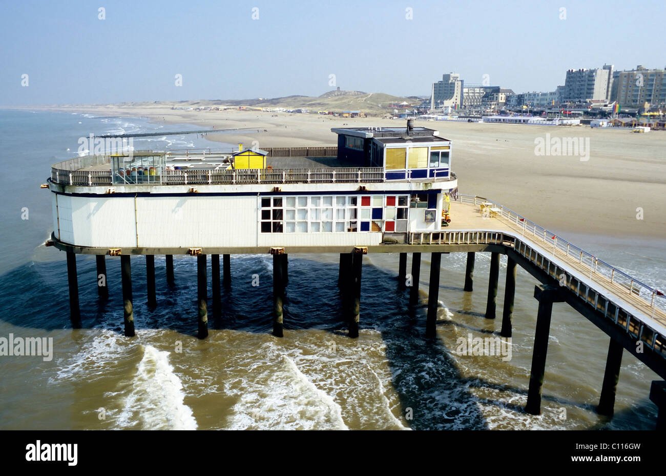 Pier, Scheveningen seaside resort, The Hague, South Holland ...