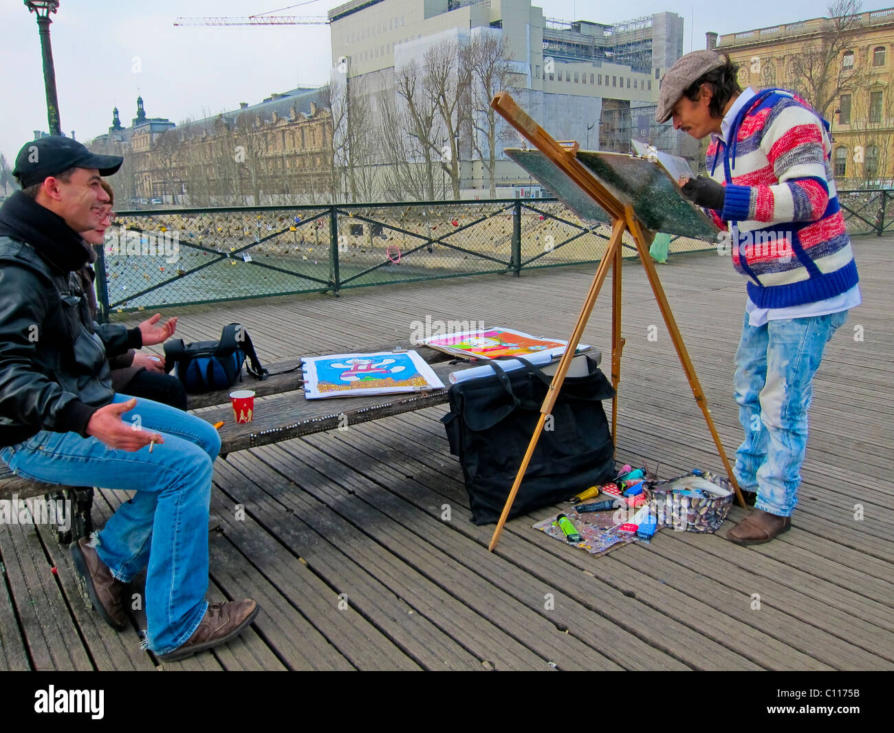Paris painter easel art french travel hi-res stock photography and ...