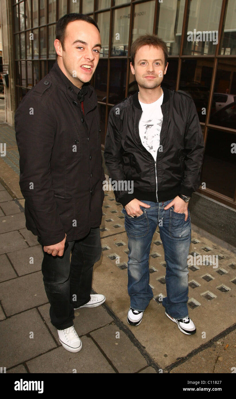 Anthony McPartlin and Declan Donnelly AKA Ant and Dec arriving at Radio ...