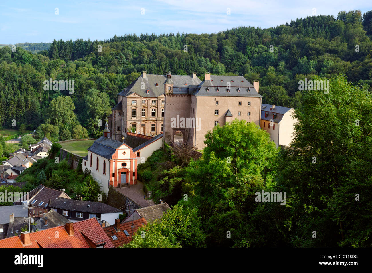 Malberg castle, Kyllburg, Rhineland-Palatinate, Germany, Europe Stock ...