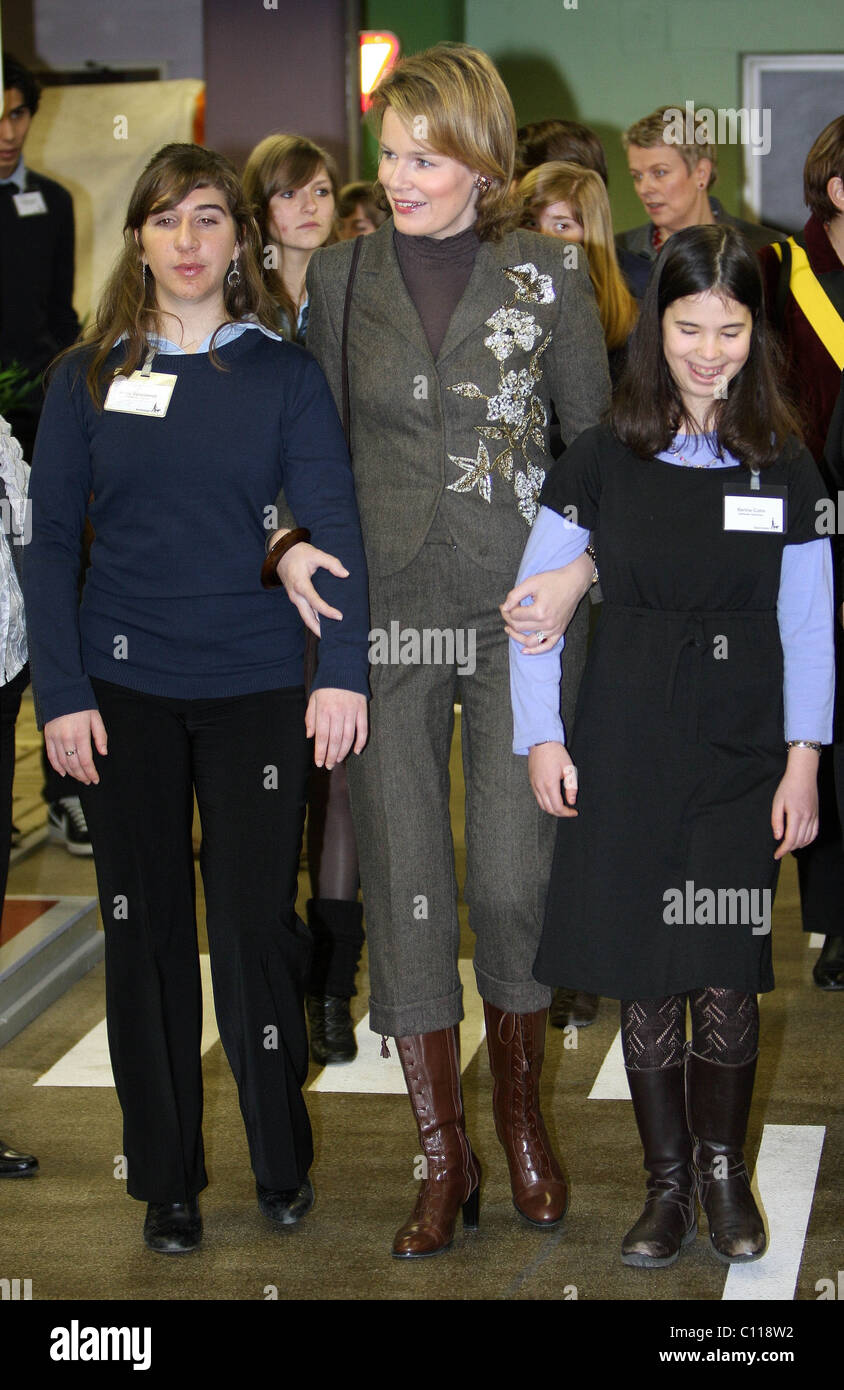 Princess Mathilde visits the new Braille Museum during the celebration ...
