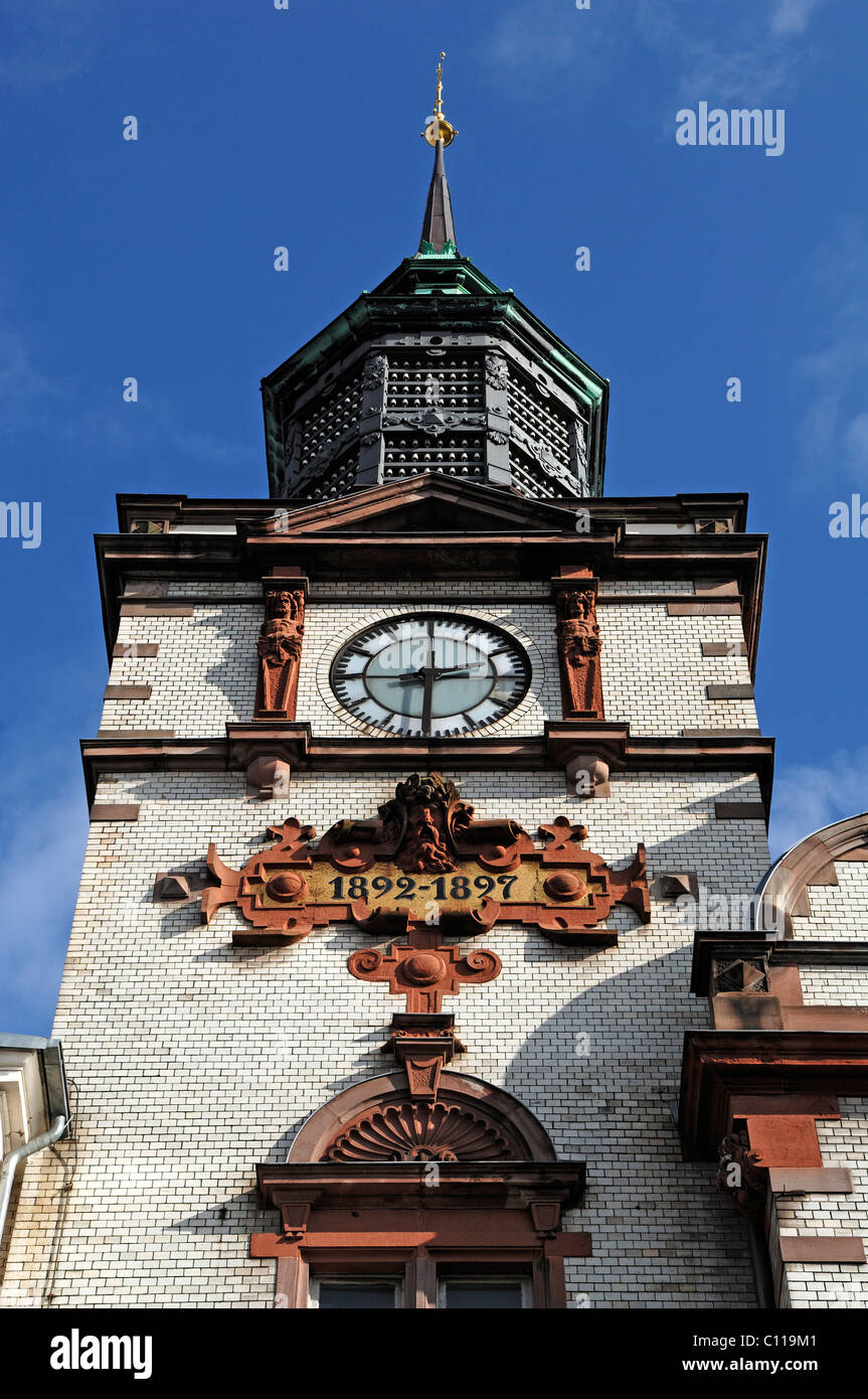 Ornate tower with clock tower, main post office, built from 1892 to ...