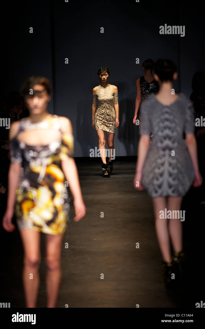 Models exhibit the Belle Sauvage autumn 2011 collection at the Old ...