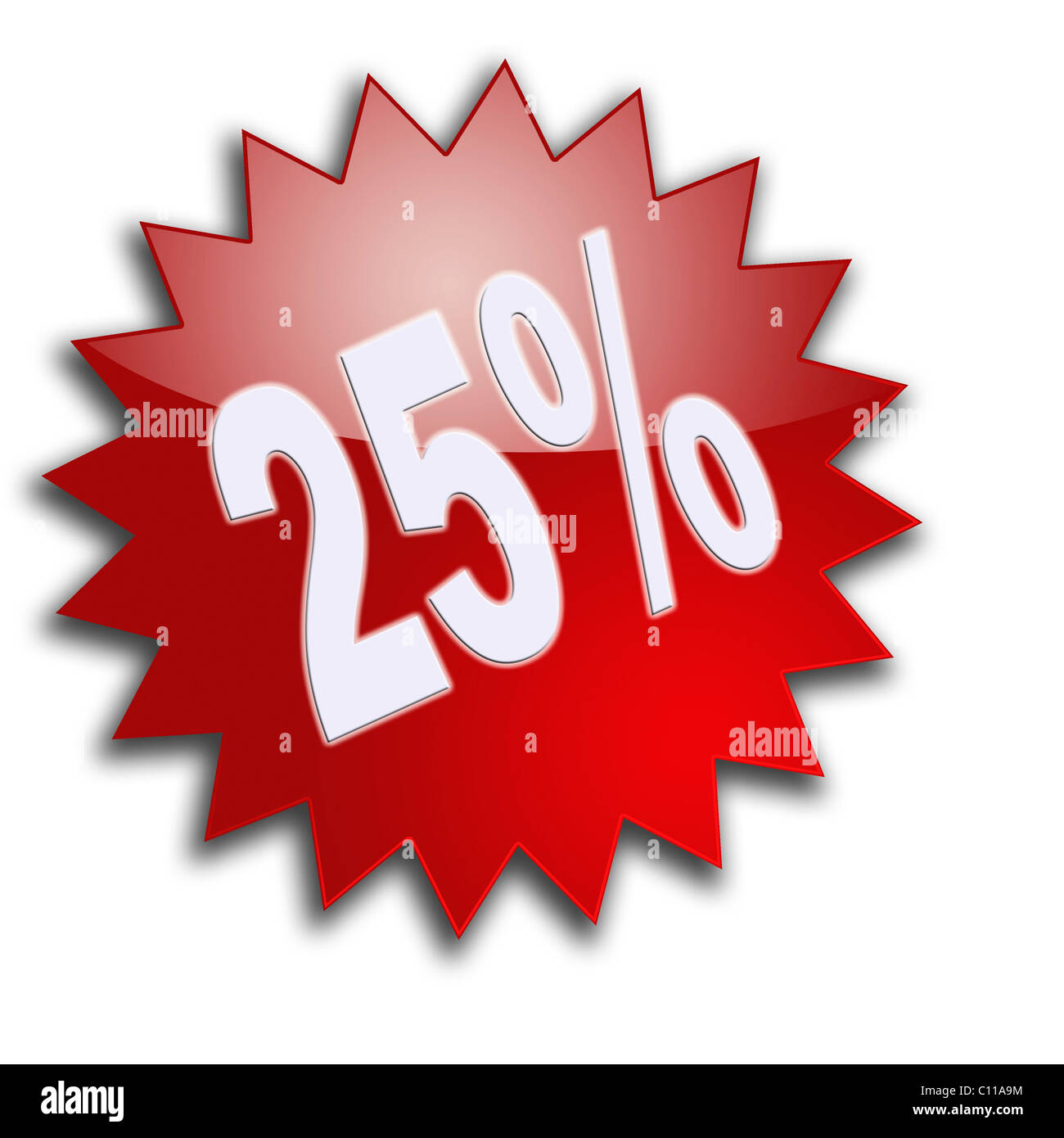 Lettering 25 Percent Discount Stock Photo Alamy