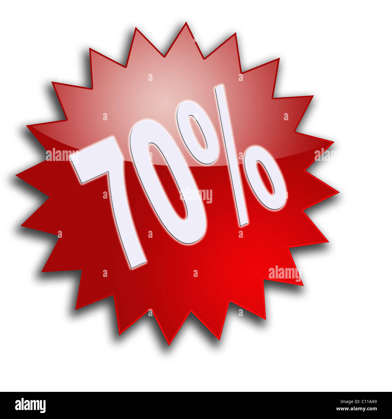 Lettering "70%", percent, discount Stock Photo - Alamy