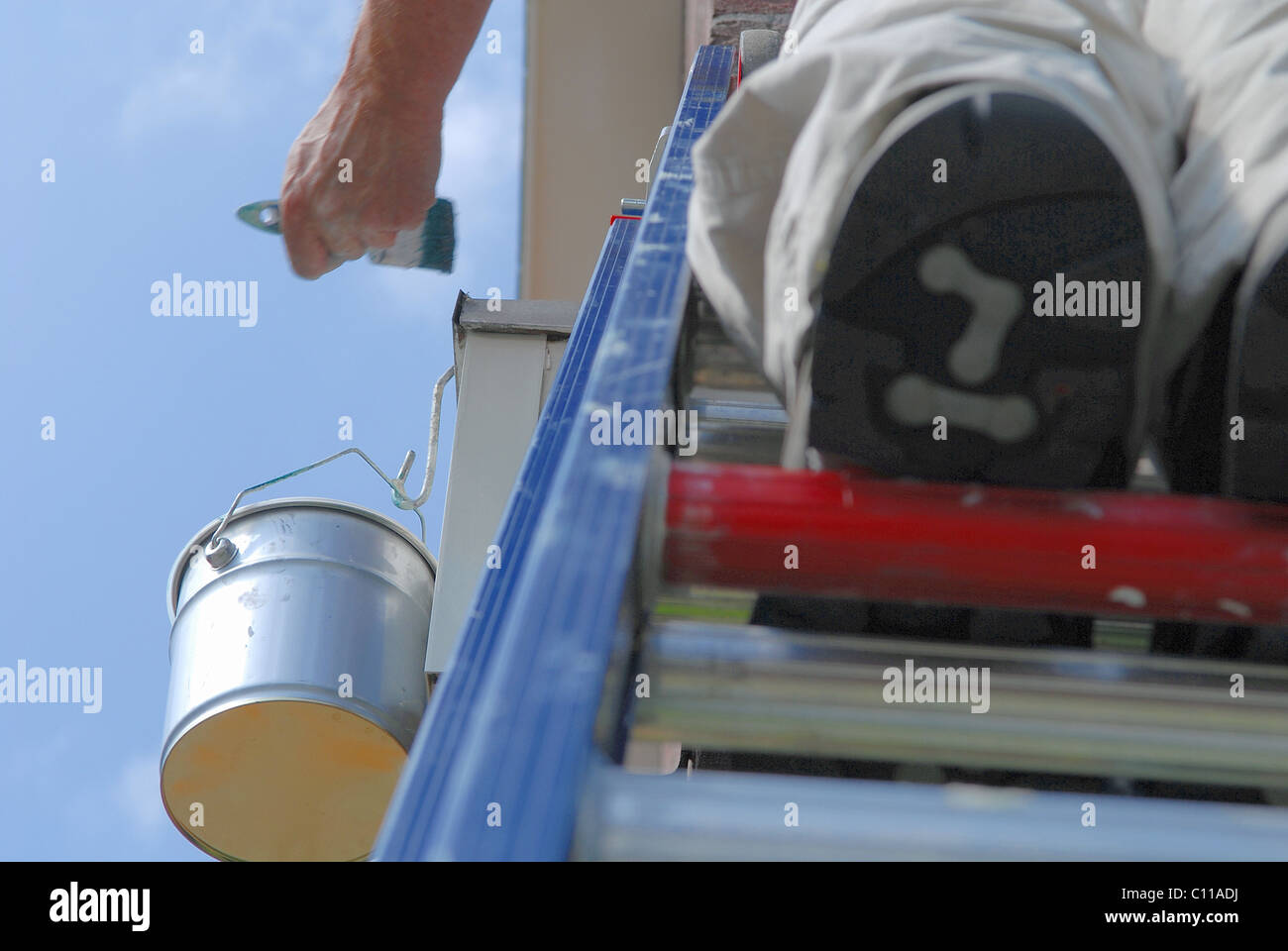 Painter ladder low angle hi-res stock photography and images - Alamy