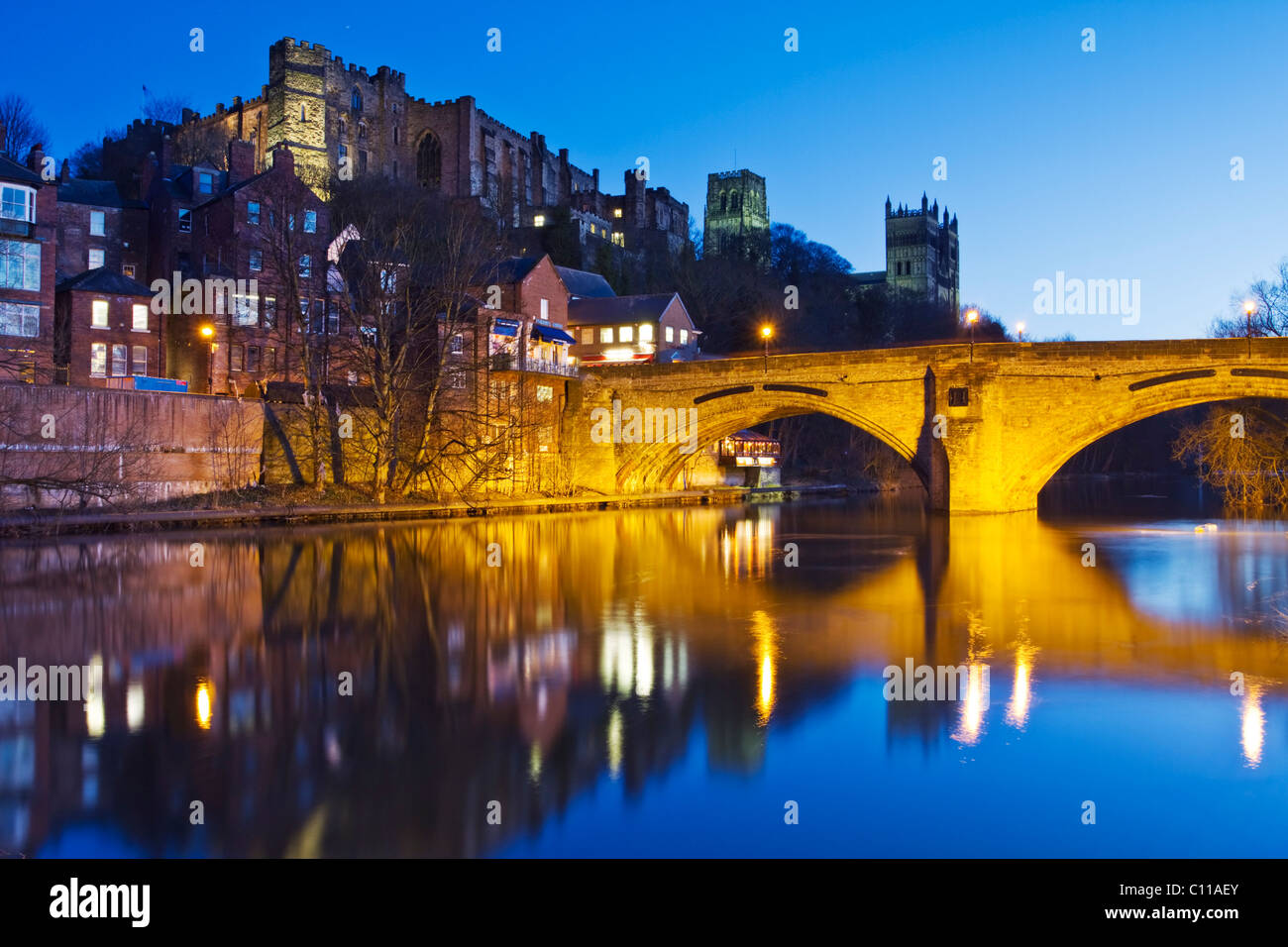 Silver Street Bridge, with Durham Cathedral & Castle reflected in the ...