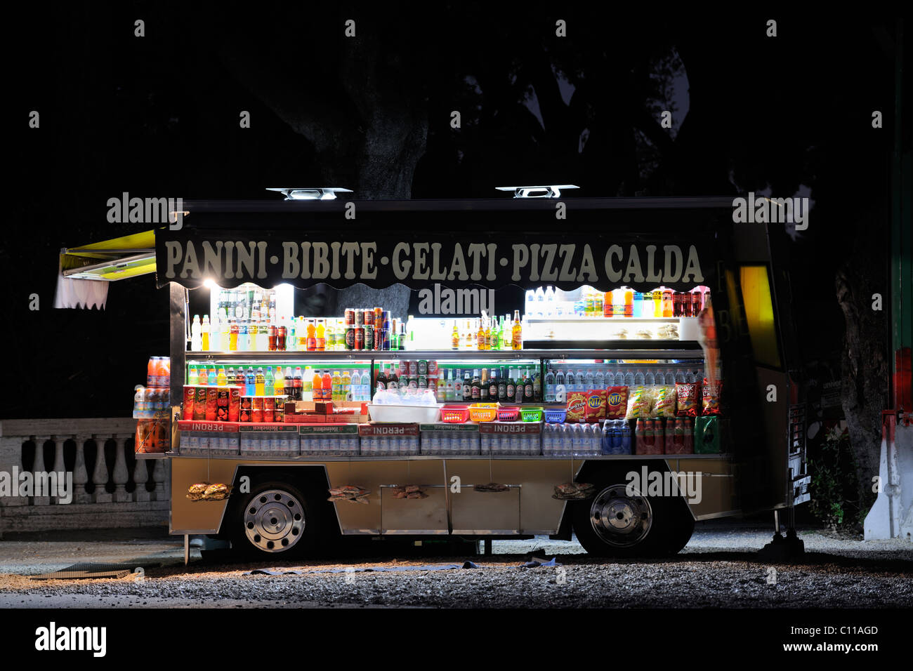 Mobile snack bar on the Pincio, Rome, Italy, Europe Stock Photo - Alamy