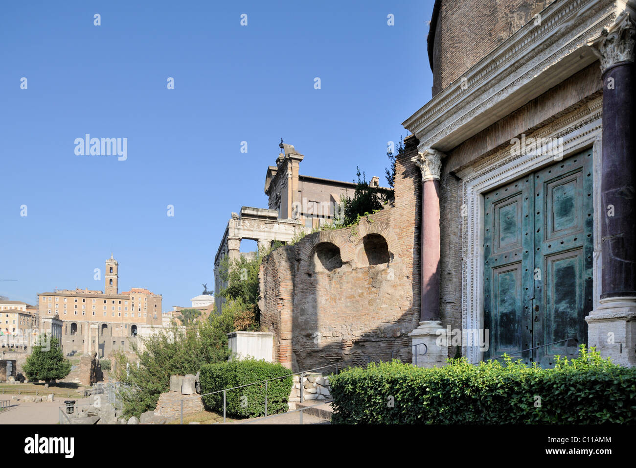 Bronze gate of the so-called Temple of Romulus in the Roman Forum, Rome ...