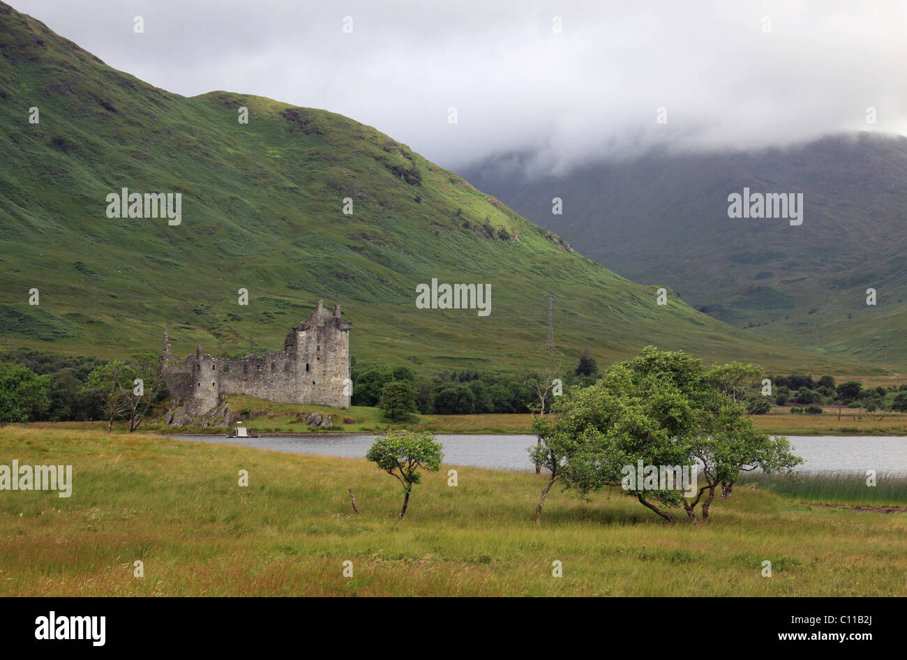 Ruins of Kilchurn Castle, on Loch Awe, Scotland, United Kingdom, Europe ...