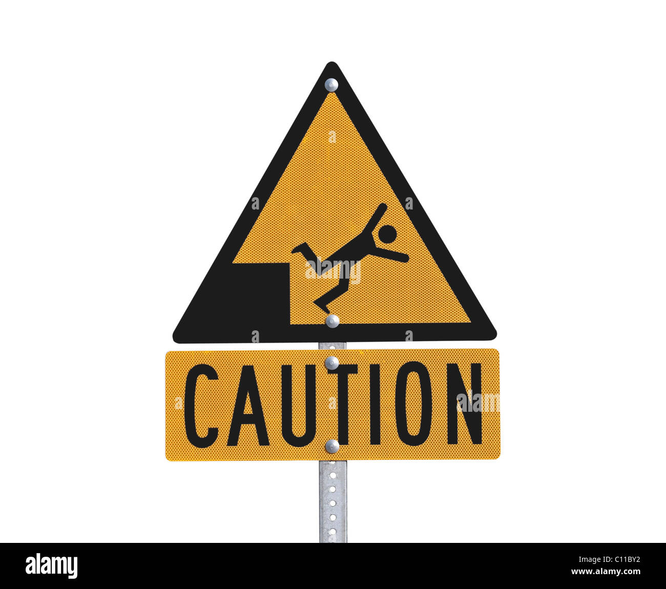Danger fall hazard sign hi-res stock photography and images - Alamy