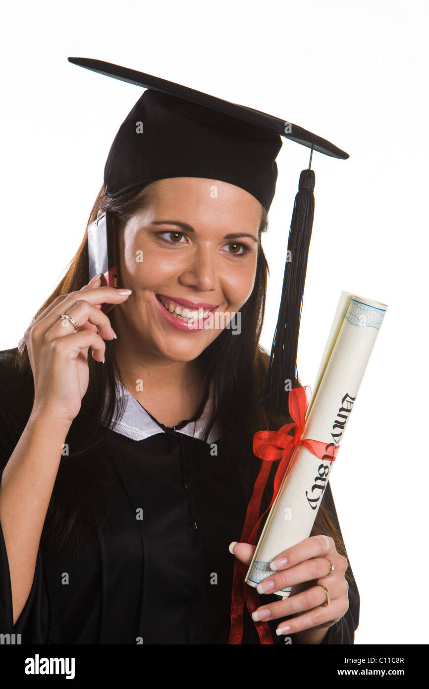 Young woman graduating Stock Photo - Alamy