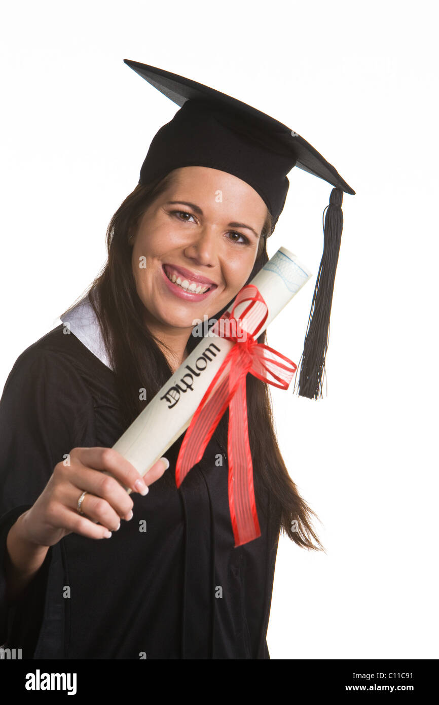 Young woman graduating Stock Photo - Alamy