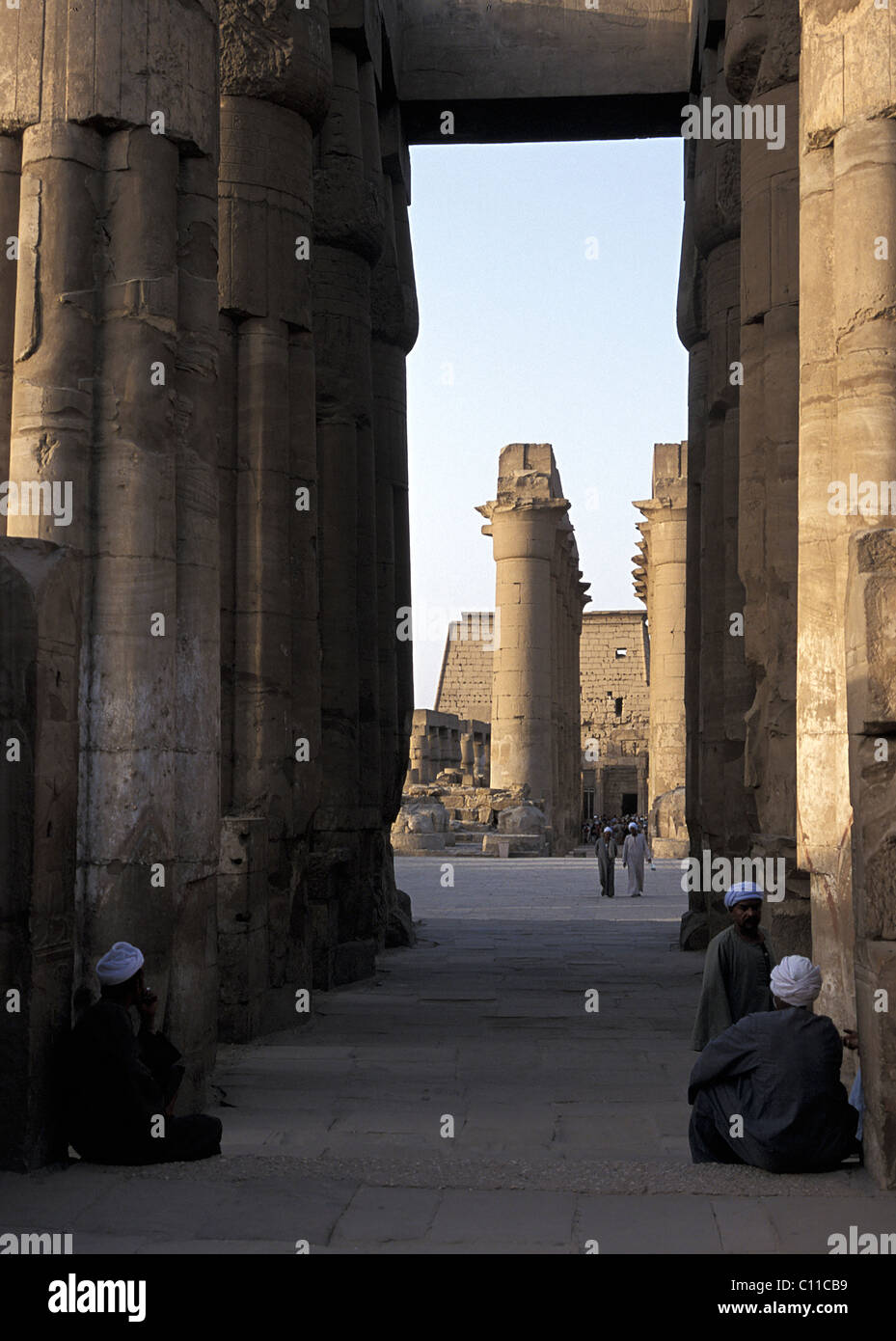 Tourist inside the Karnak Temple in Egypt Stock Photo - Alamy