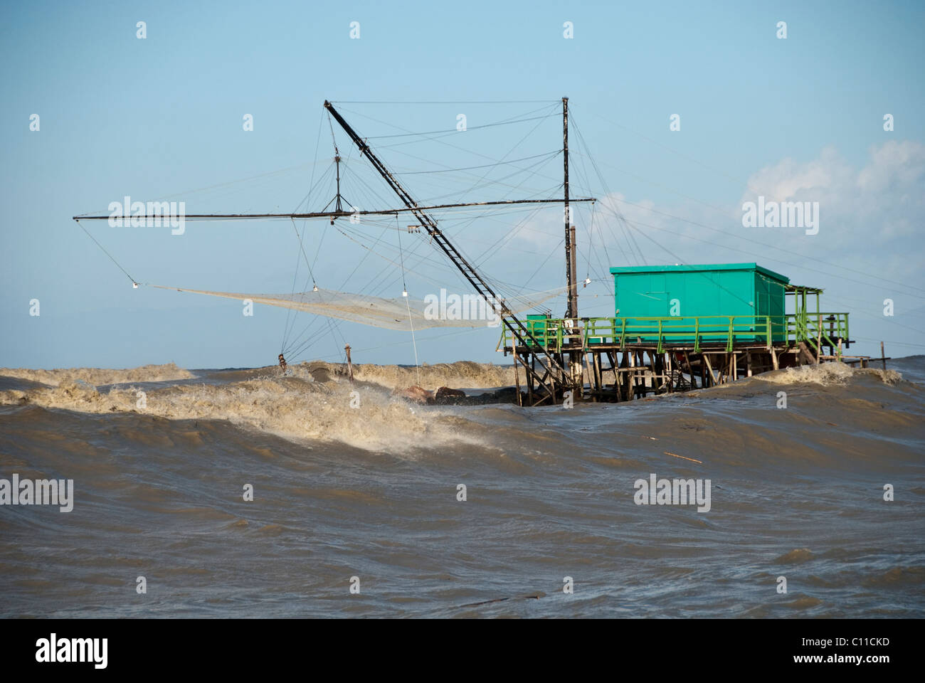Detail of a Storm in Marina di Pisa, Italy, January 2010 Stock Photo ...