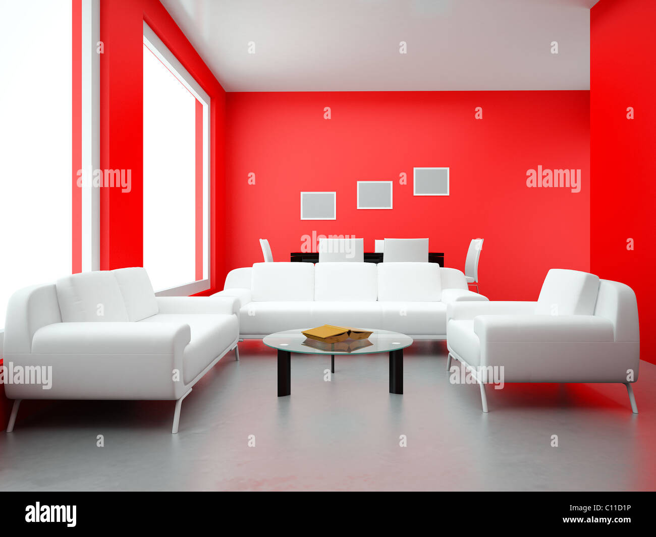 Interior of the modern room. High resolution image. 3d rendered ...