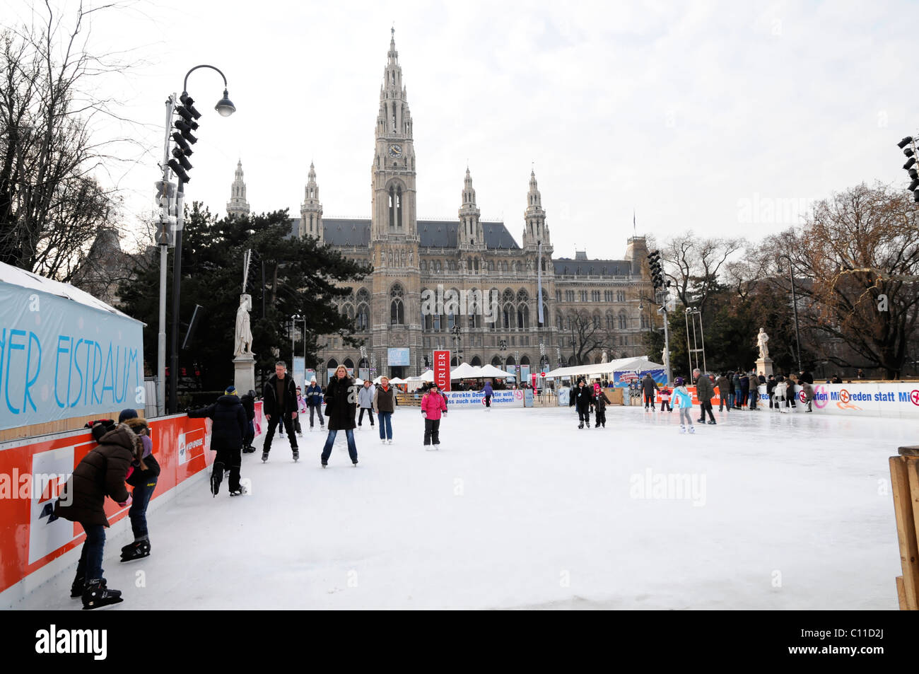 Jubilee, 15 years Wiener Eistraum skating rink at New City Hall, Vienna ...