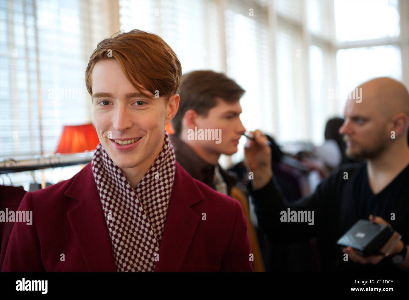 Male models backstage hi-res stock photography and images - Alamy