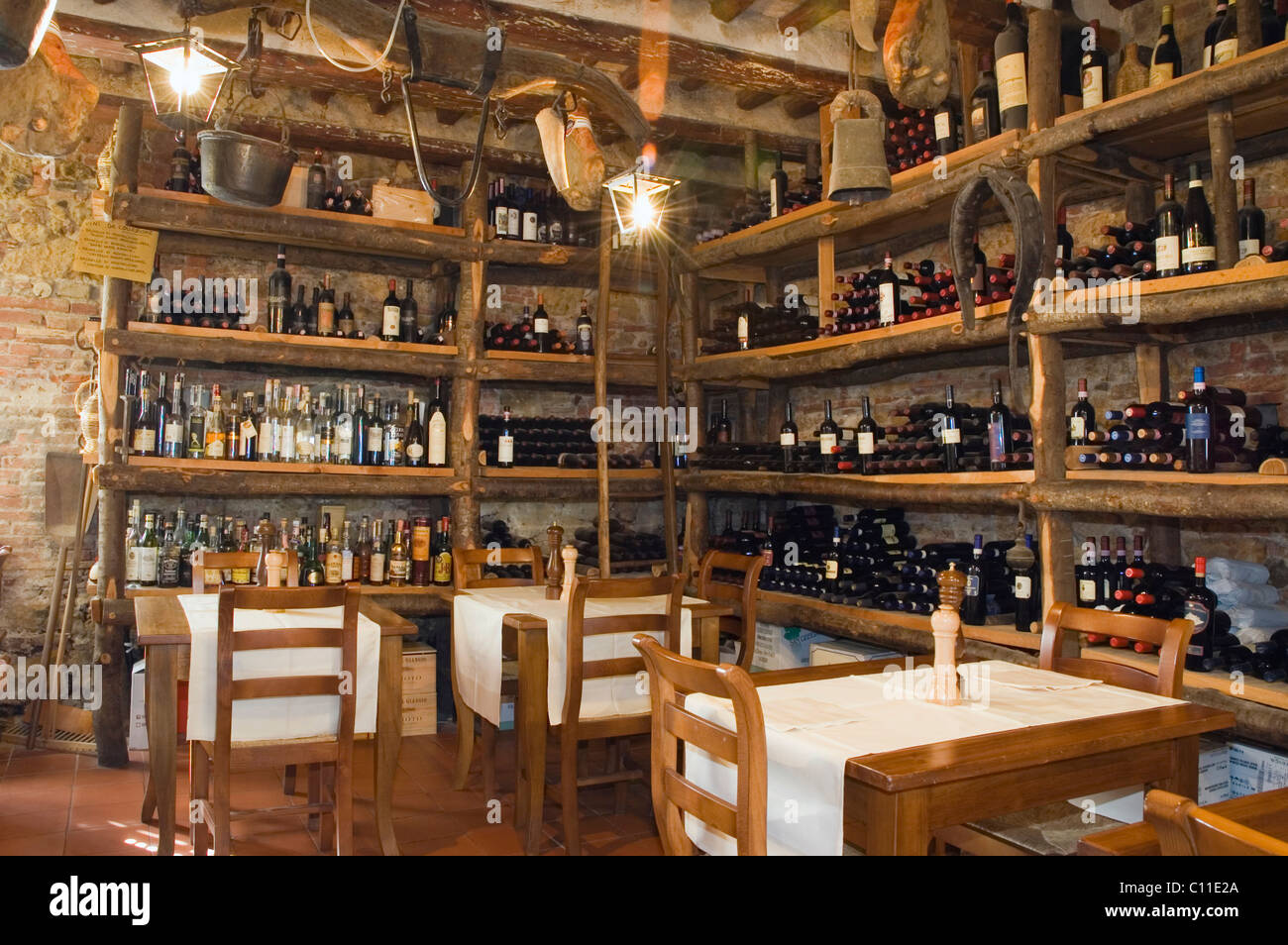 Wine cellar, Osteria del Farmer, restaurant, Collesalvetti - Guasticce ...