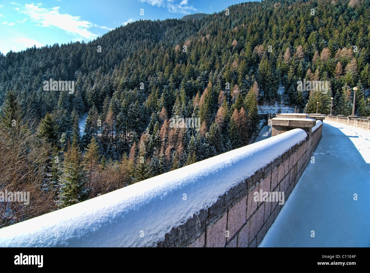 Cold Winter in the Heart of Dolomites, Veneto, Northern Italy Stock ...