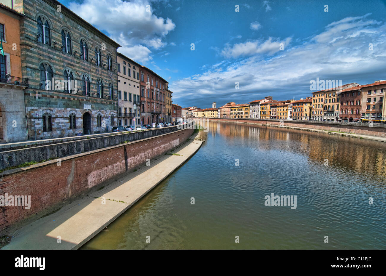 Detail of Lungarni in Pisa, Tuscany, Italy Stock Photo - Alamy