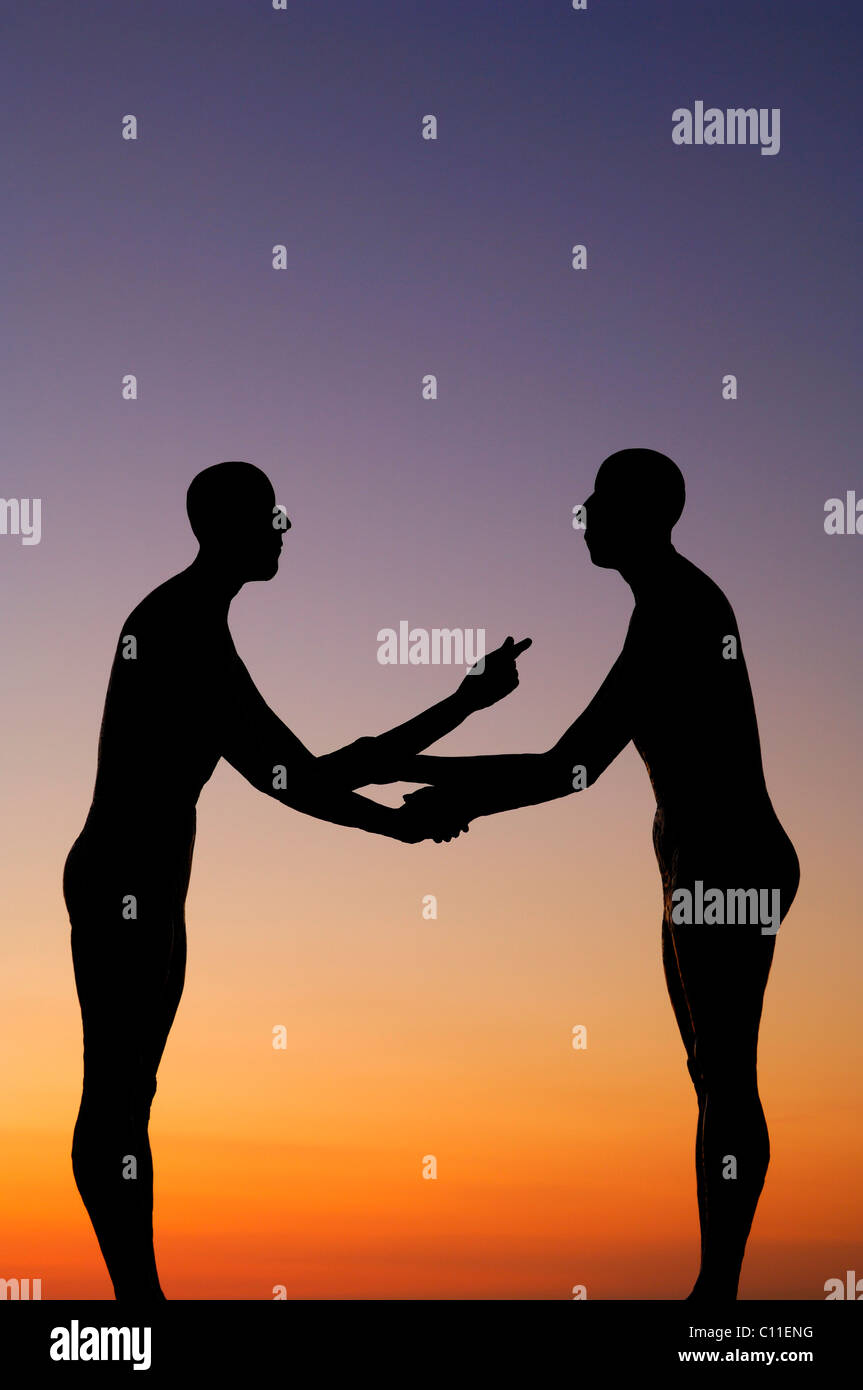 Bronze sculpture two men sculpture hi-res stock photography and images ...