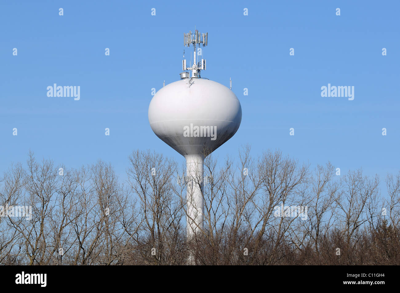 A dual purpose cell phone and water tower Stock Photo - Alamy
