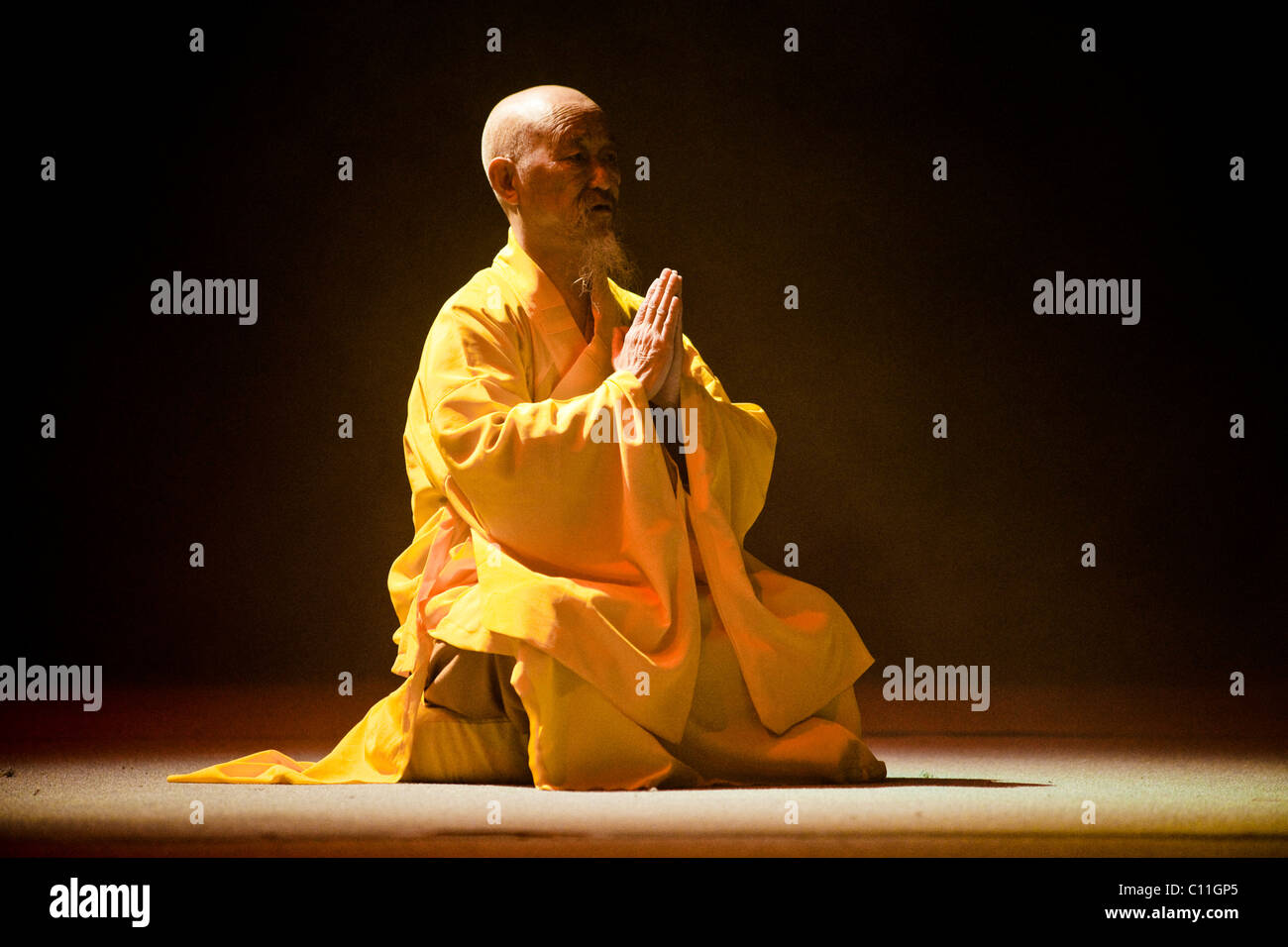 Monk from the Shaolin monastery, performance in Berlin, Germany, Europe ...