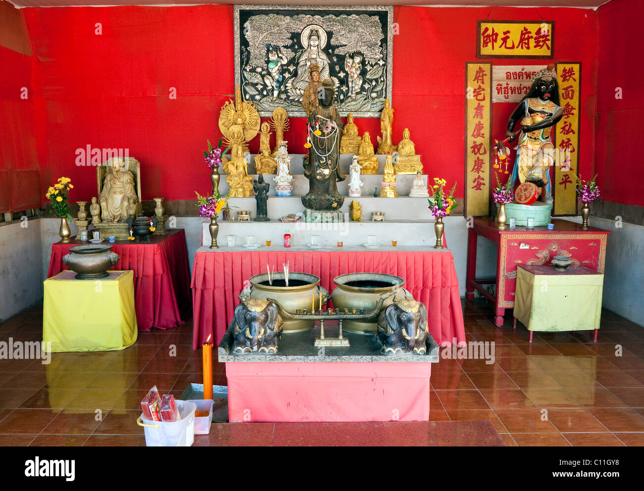 Sacrificial shrine, Big Buddha Temple, Phuket Island, Southern Thailand ...
