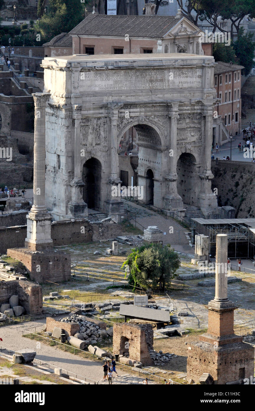 Column of Phocas, Arch of Septimius Severus, Forum Romanum, Roman Forum ...