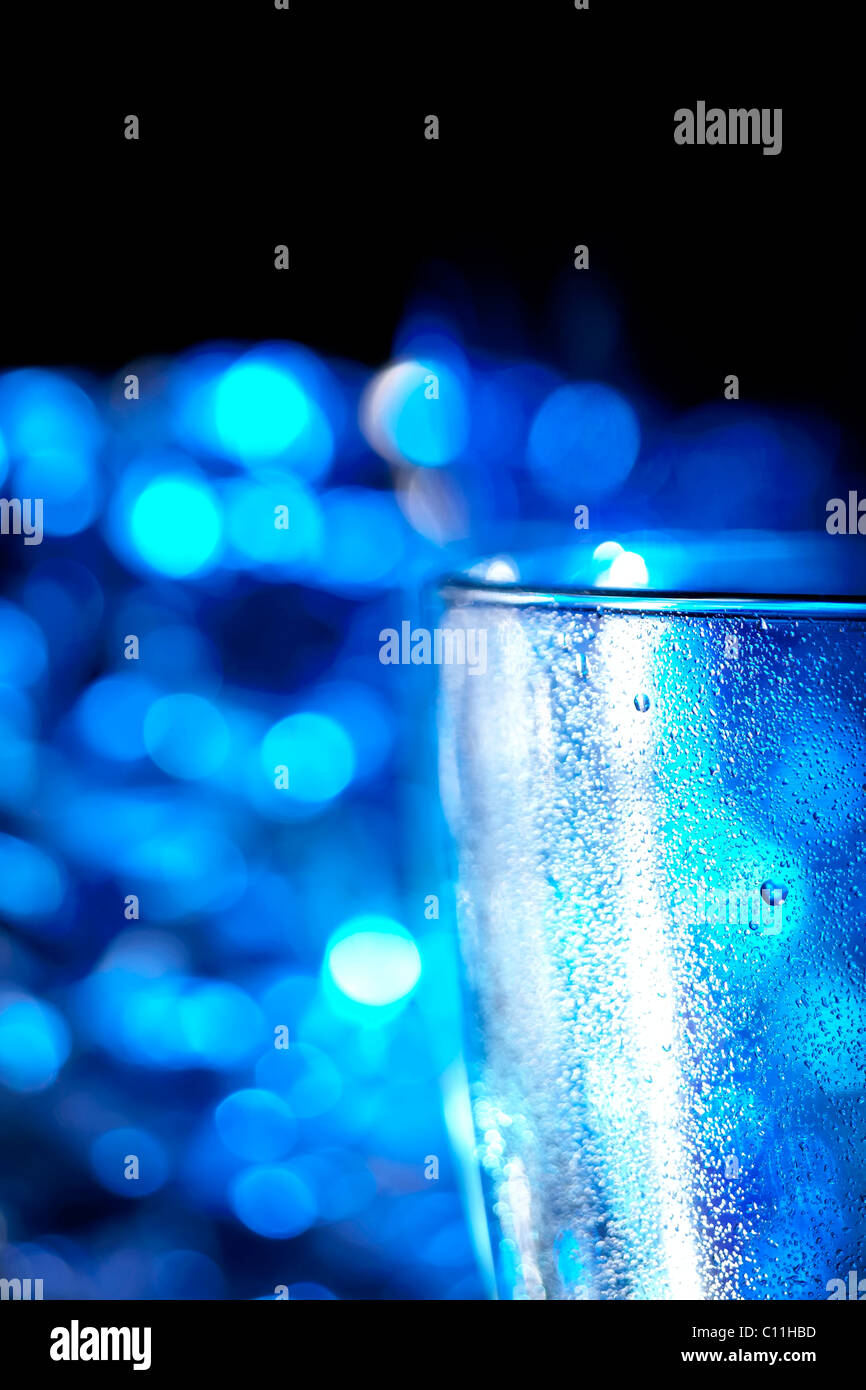 Empty glass with a drops Stock Photo - Alamy