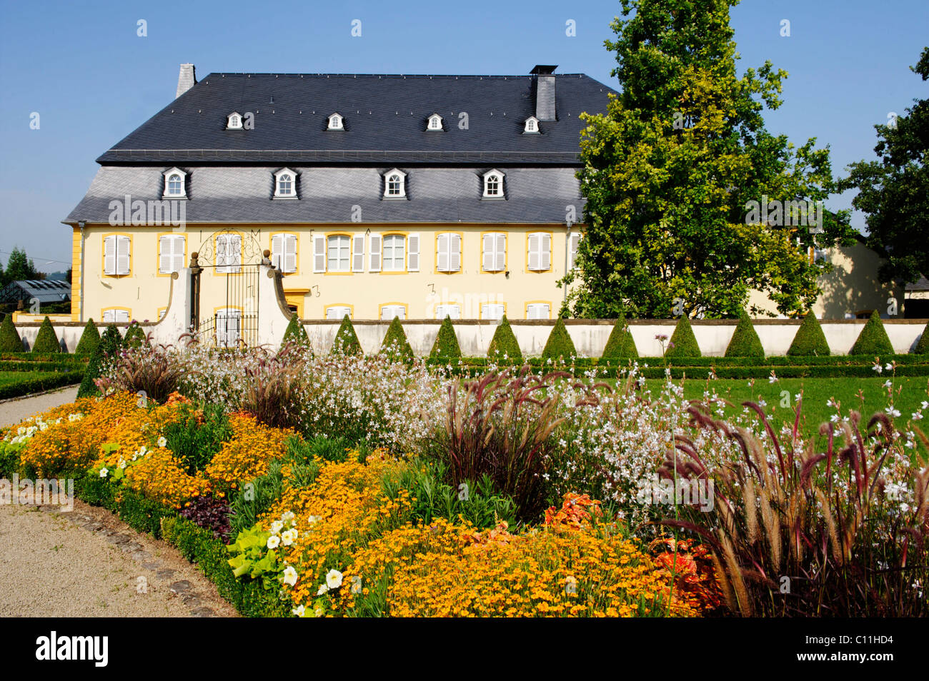 Garden and Palais of Nell, Perl, Saarland, Germany, Europe Stock Photo ...