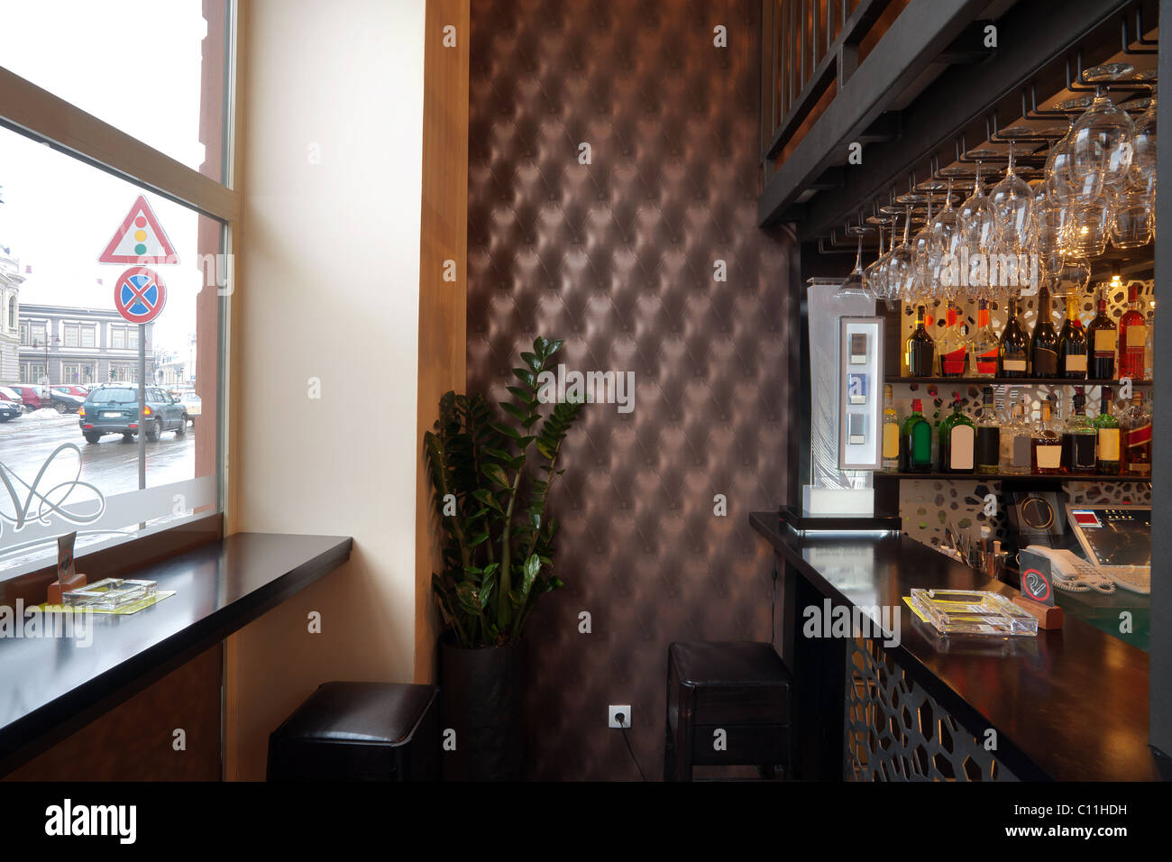 Place beside the window in a pub Stock Photo - Alamy