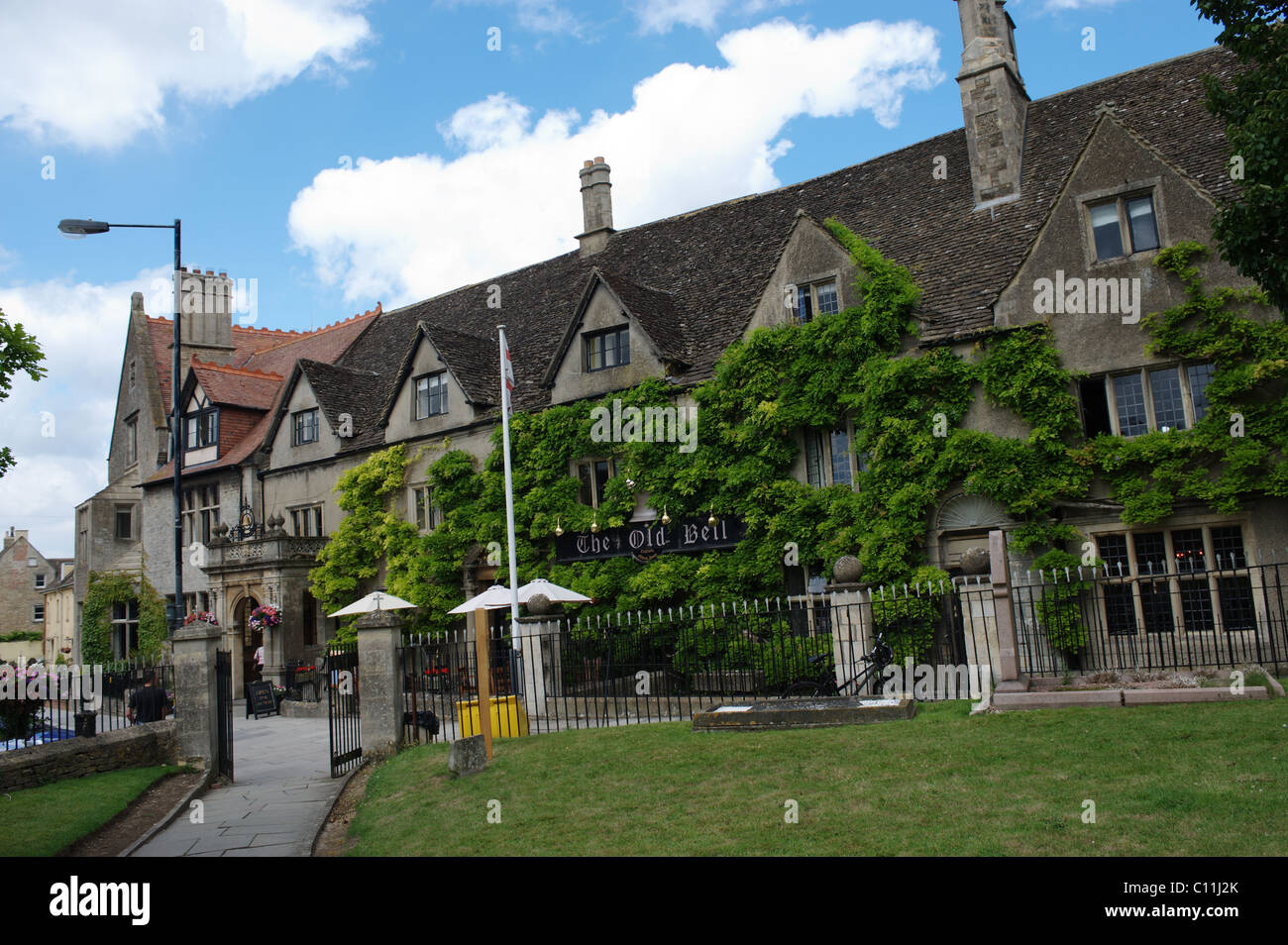 The Old Bell public house Abbey Row, Malmesbury, Wiltshire, England UK ...