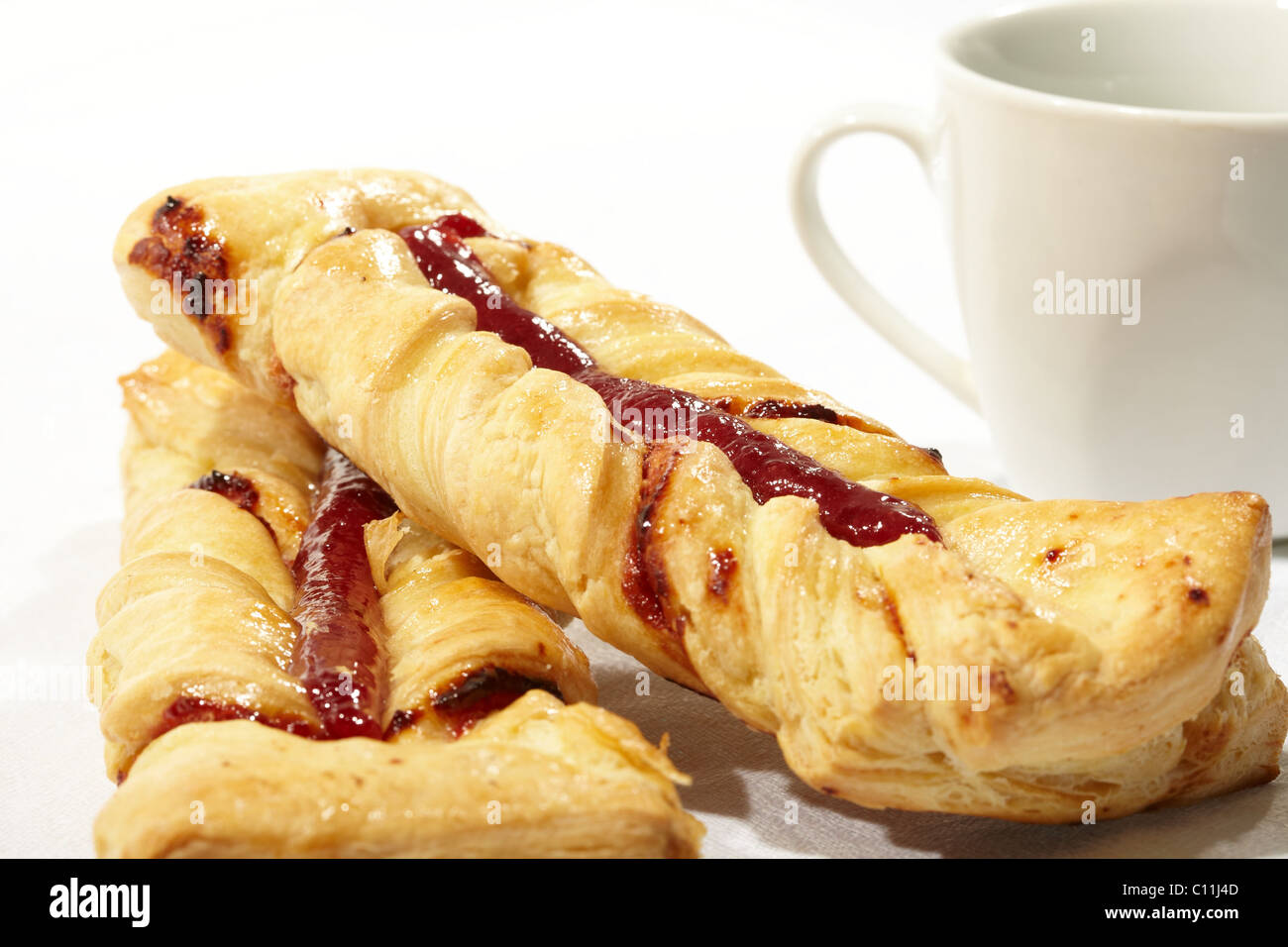 puff pastry with jam Stock Photo - Alamy