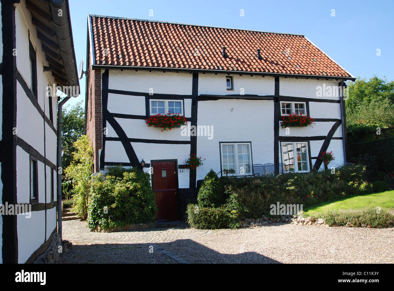 characteristic timber framed house in South Limburg Netherlands Stock ...