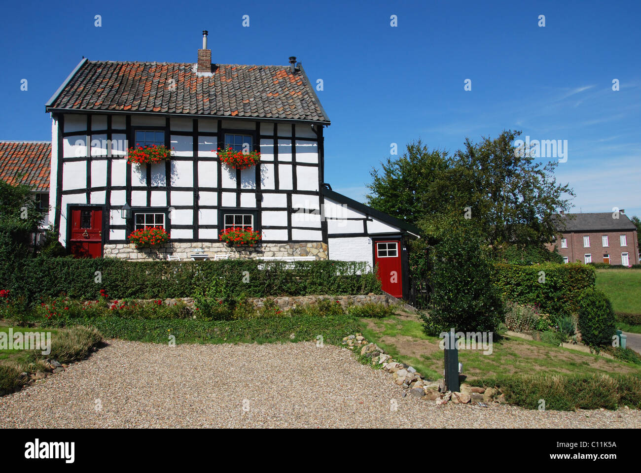 characteristic timber framed house in South Limburg Netherlands Stock ...