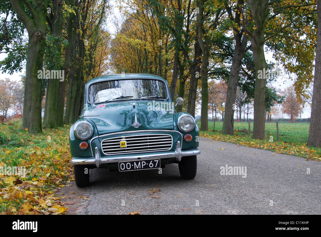 1966 Morris Minor two-door saloon in almond green Stock Photo - Alamy