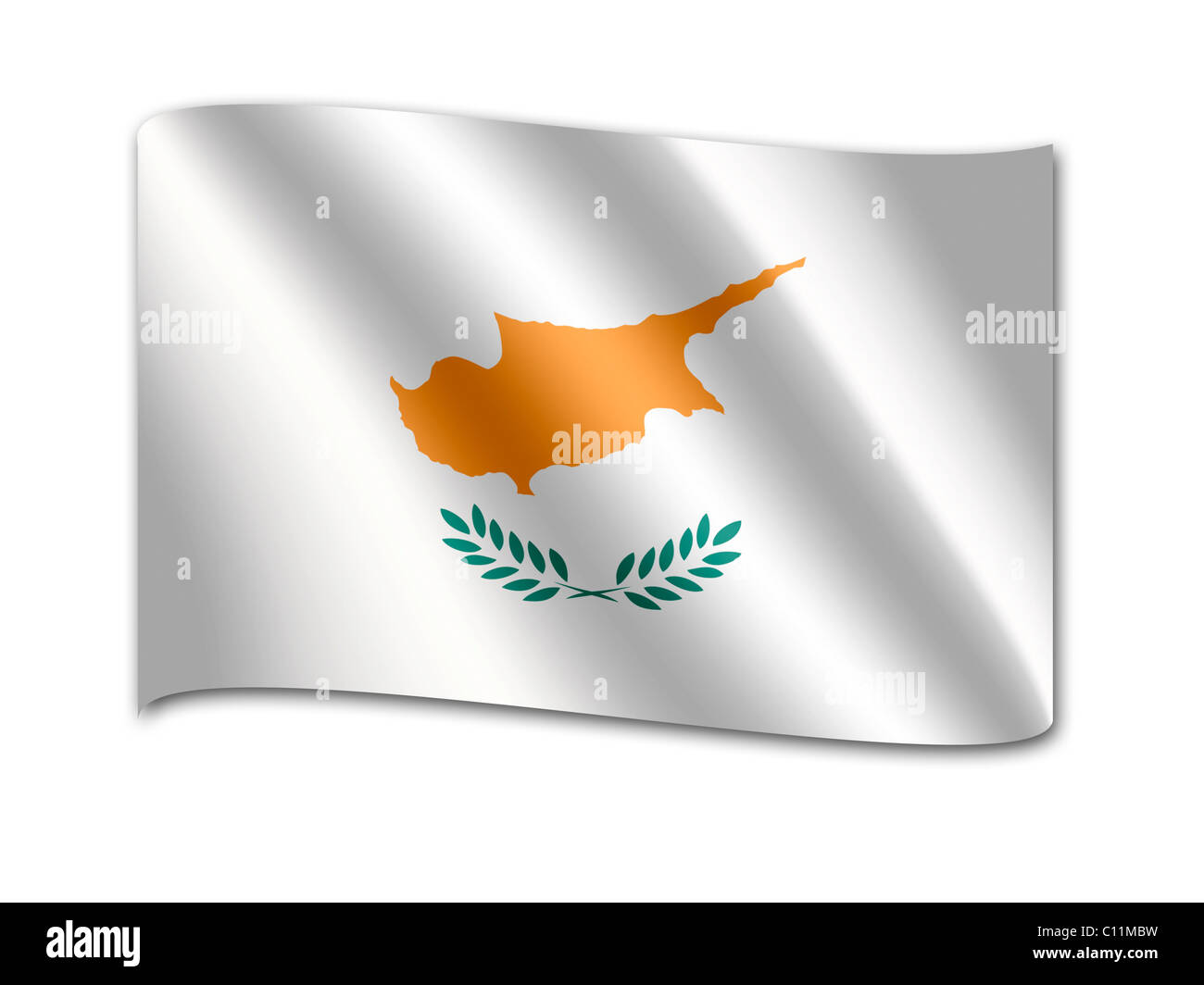 Flag of the cyprus Cut Out Stock Images & Pictures - Alamy