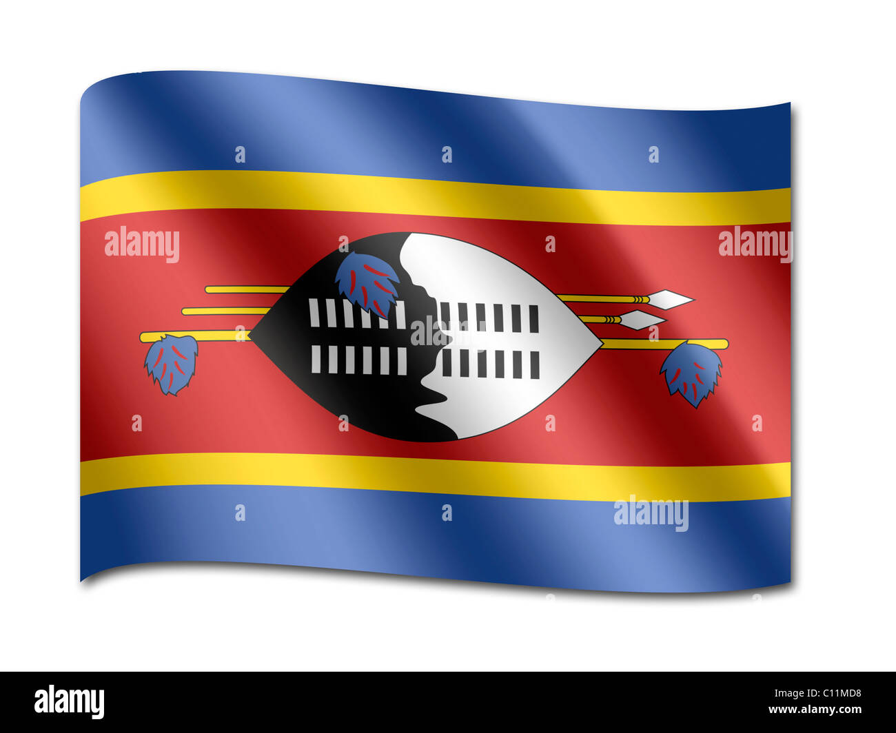 Flag of Swasiland Stock Photo - Alamy