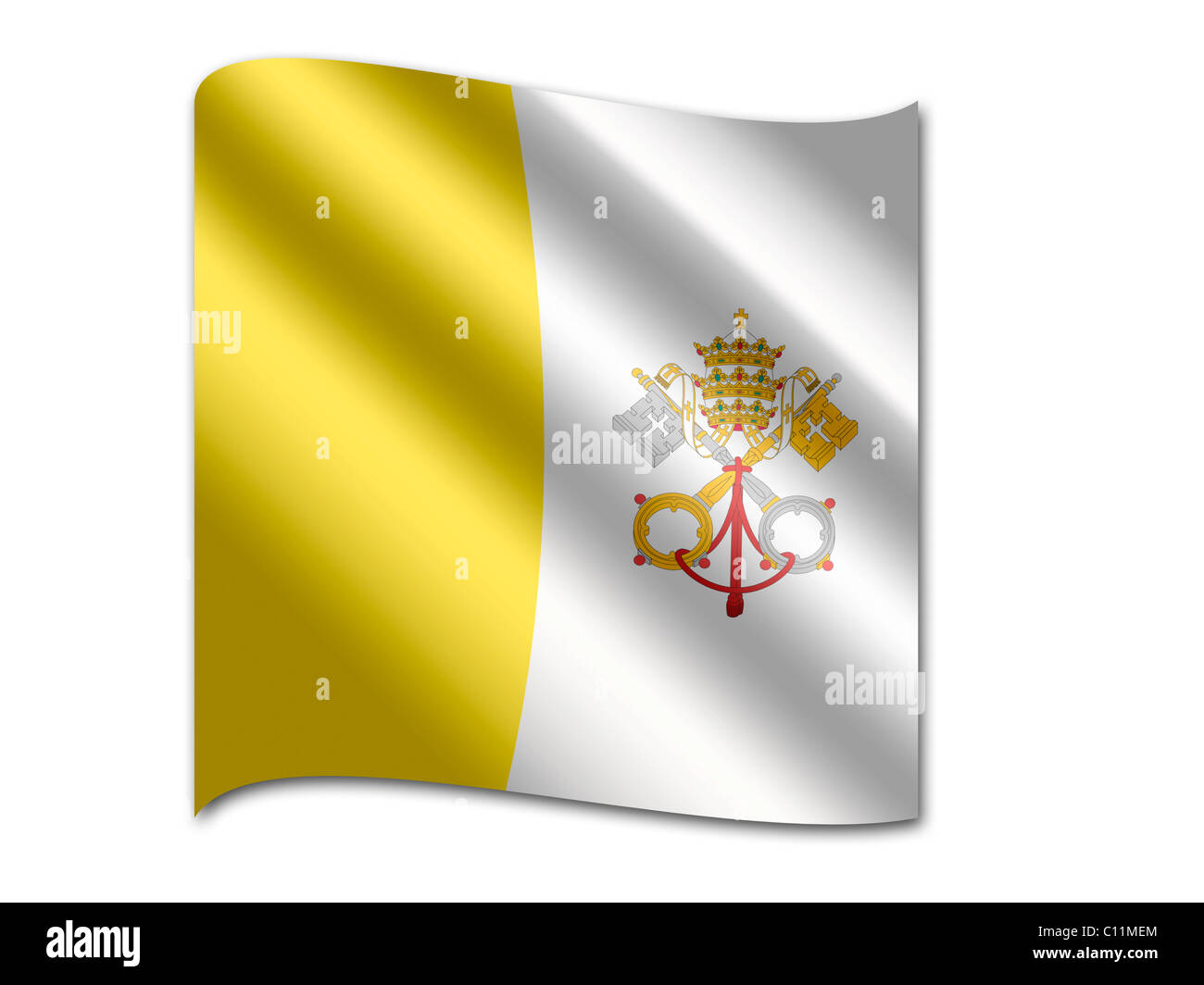 Flag of Vatican City Stock Photo - Alamy