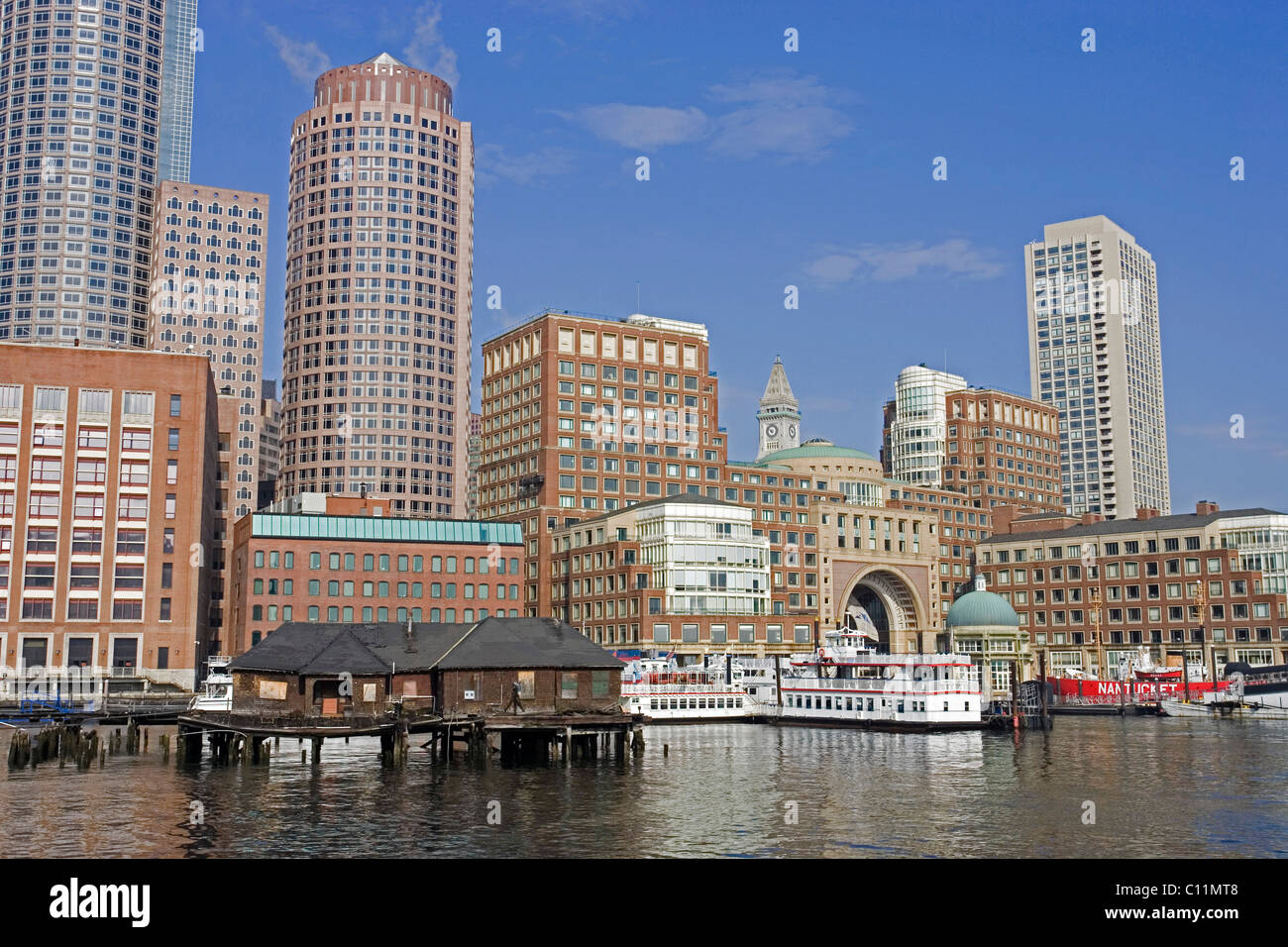 Rowes Wharf, waterfront, Boston, Massachusetts, New England, USA Stock ...