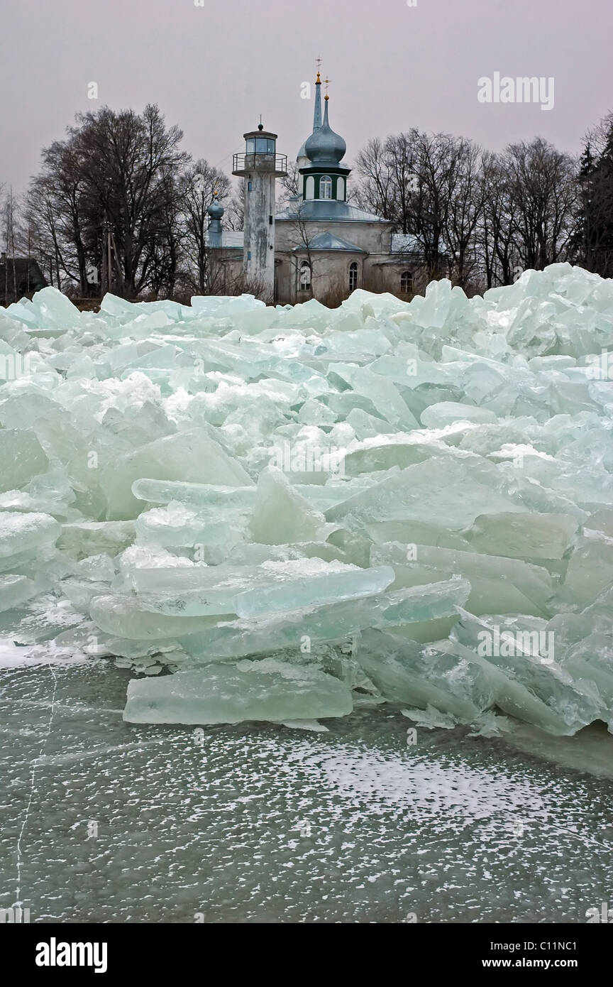 ice pile front of orthodox church Stock Photo - Alamy