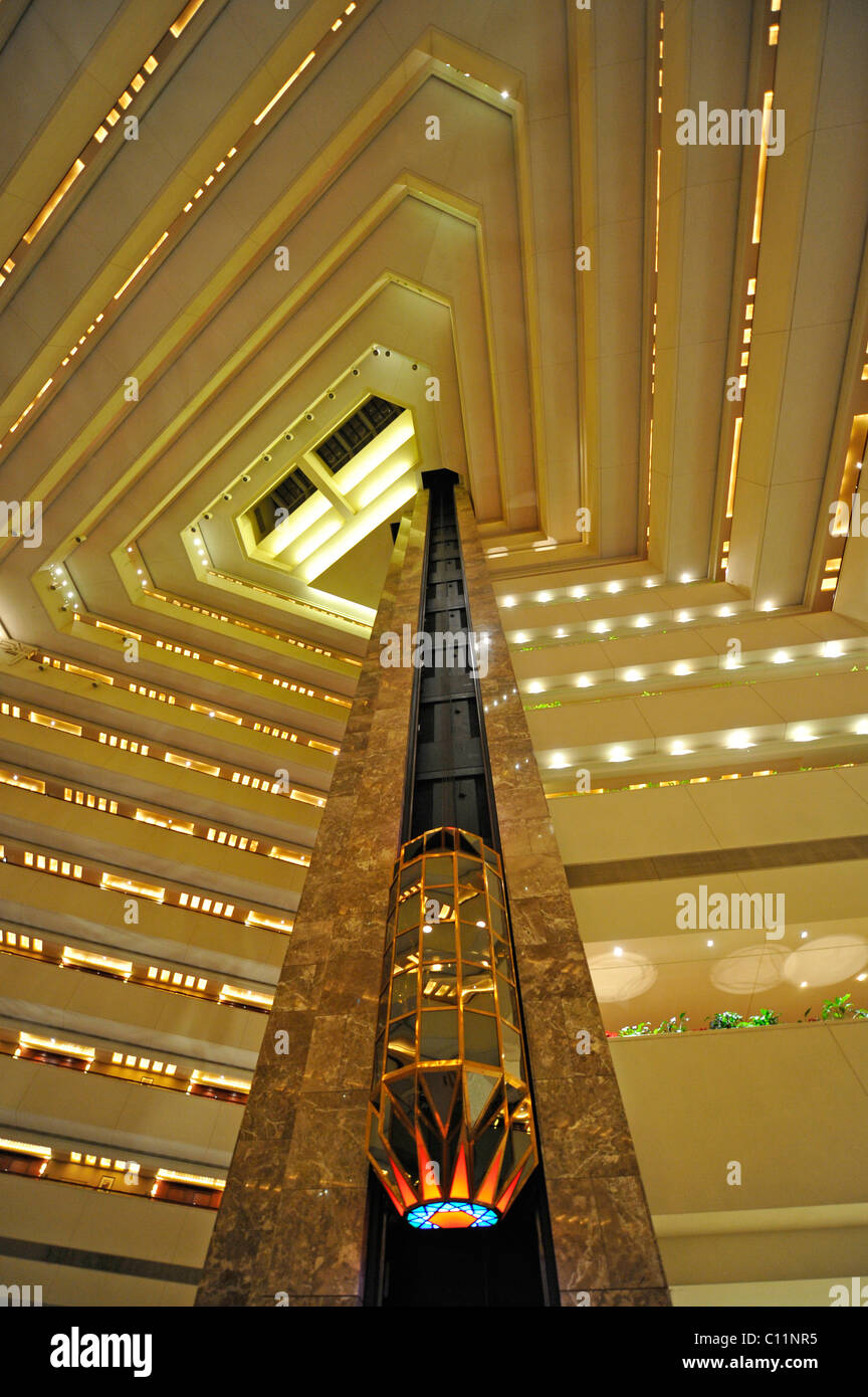 Interior, elevator, Hotel Doha Sheraton, Doha, Qatar, Persian Gulf ...
